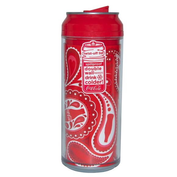 Cool Gear | Dining | Cocacola 6 Oz Paisley Double Insulated Can Tumbler ...